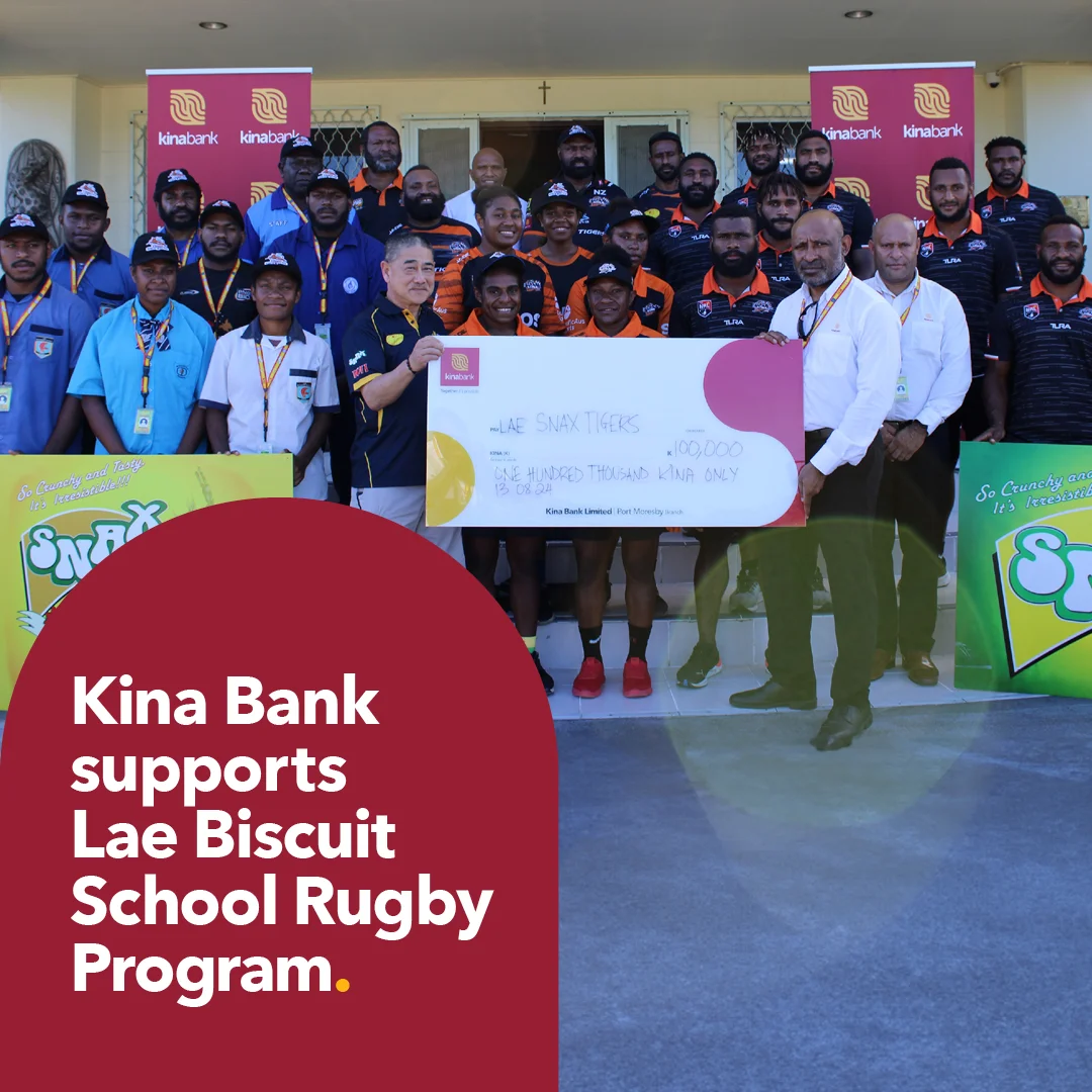 Kina Bank supports Lae Biscuit School Rugby Program - Kina Bank PNG